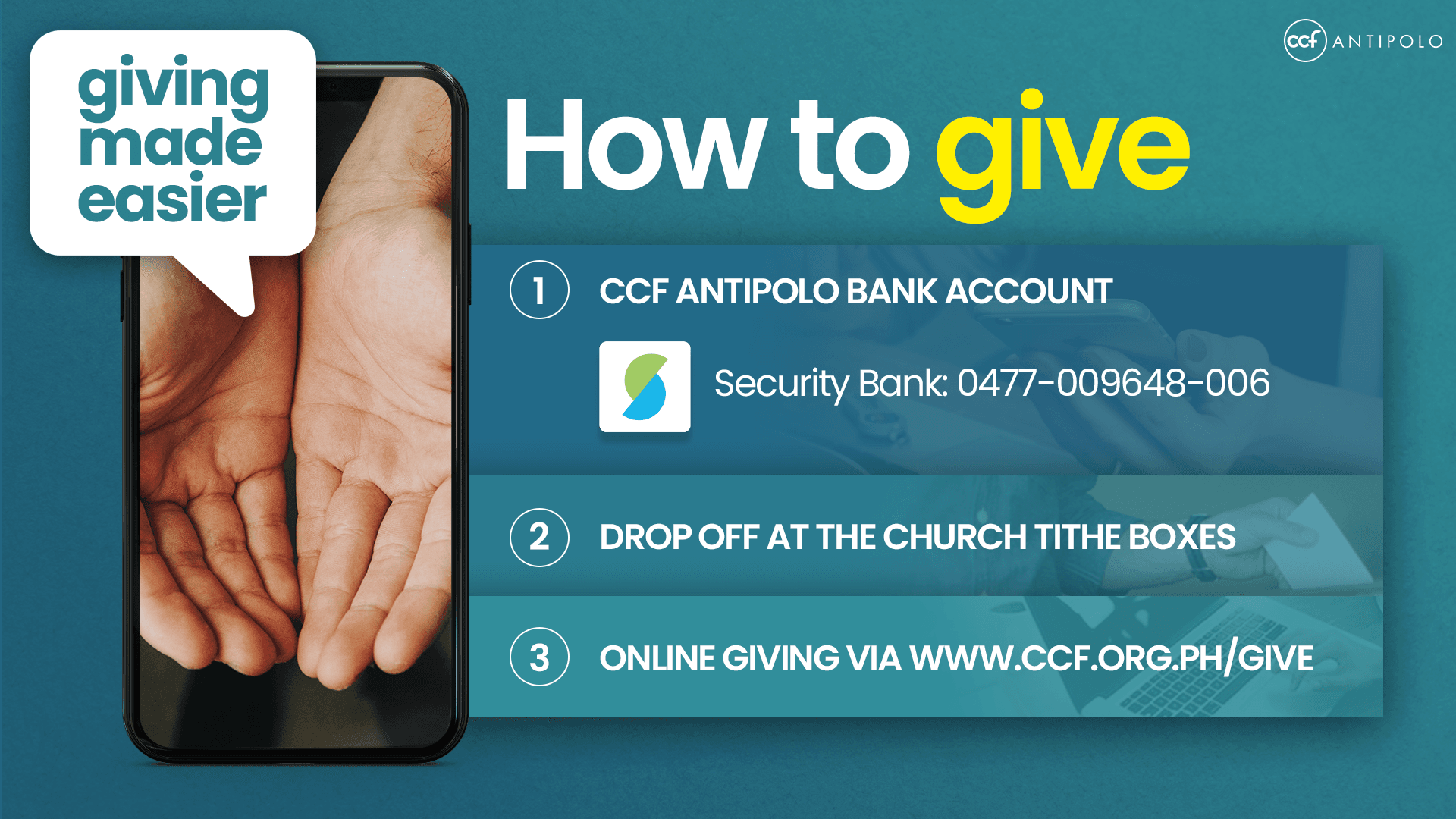 Giving - CCF Antipolo